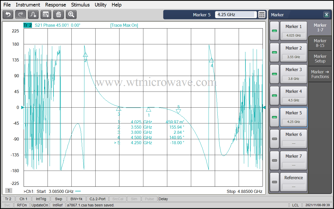 3550-4500MHz Comb Band Pass Filter_WT Microwave INC. RF Microwave UP to ...
